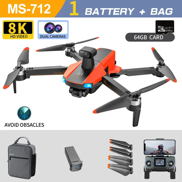 drone 8k profesional gps 5 km professional dron With 3 Axis Gimbal ...