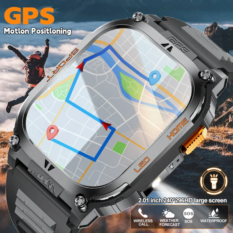 LIGE New GPS Smart Watch 630mAh Extra Large Battery Outdoor Sport ...