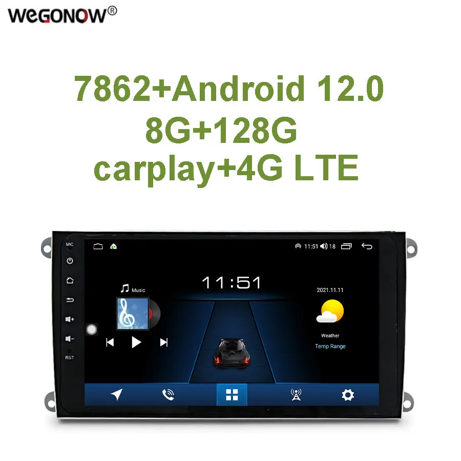 7862 8g + 128g dsp carplay android 12.0 ips carro dvd player gps wifi bluetooth rds rádio para ...