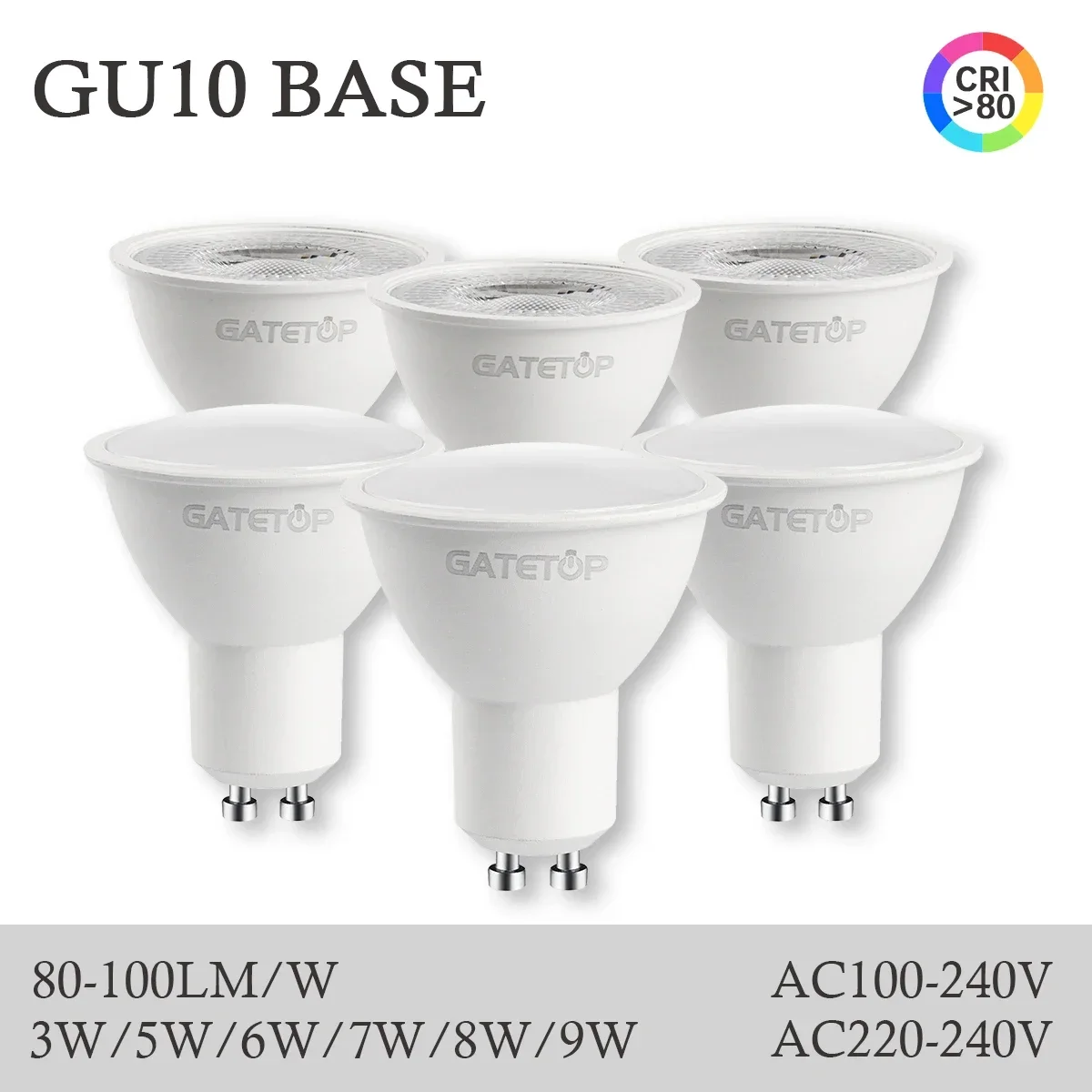 5pcs LED GU10 Spot Light 5W 6W 7W 8W 9W Bulb No Fliker GU10 AC220V 120V ...