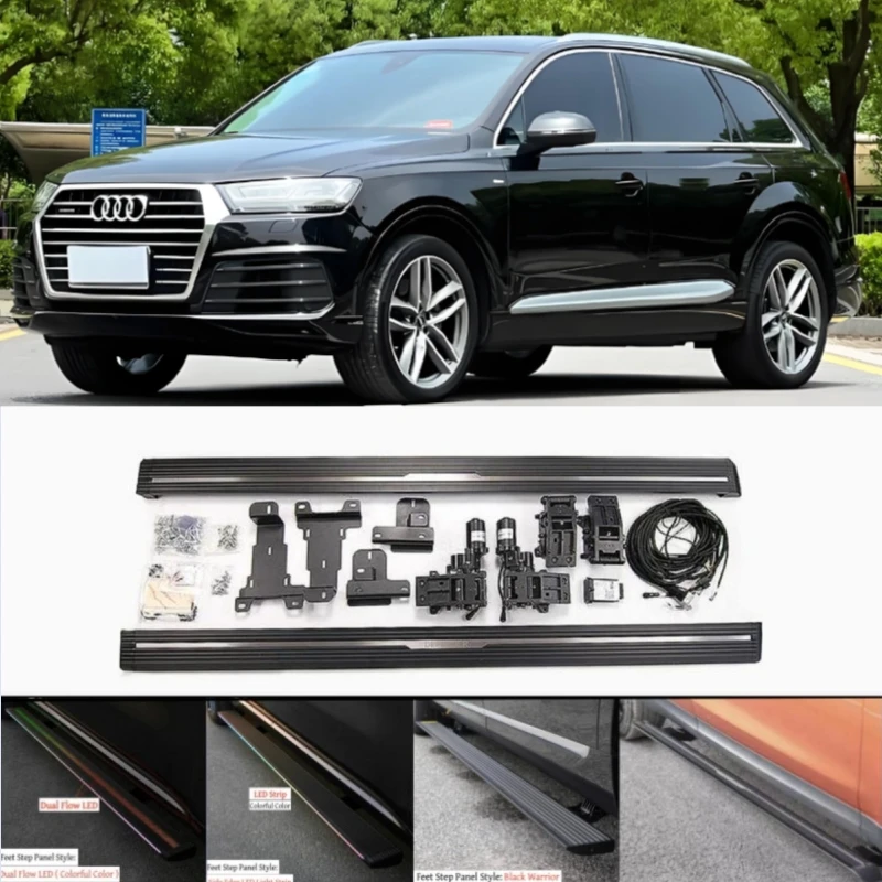 For Audi Q7 SQ7 2015-2019 Electric Running LED Running Board Automatic ...