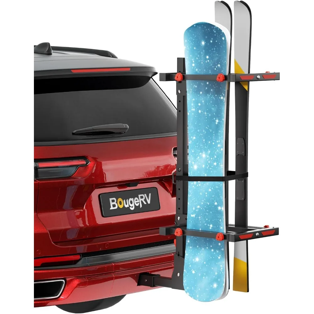 Hitch-Ski-Snowboard-Rack-with-Security-Lock-Folding-and-Tilting-for ...