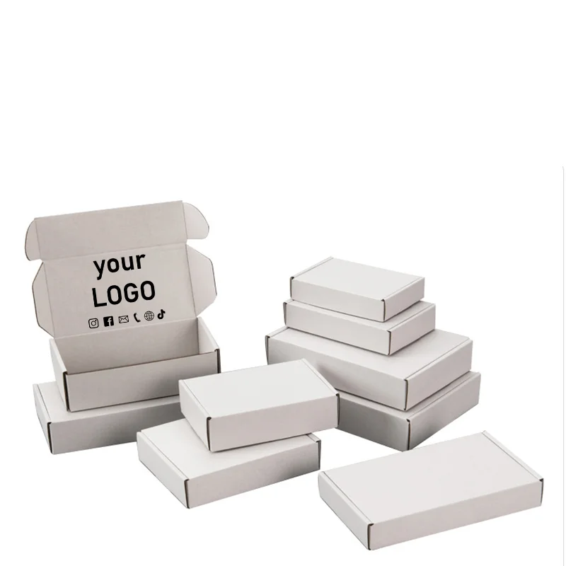 10pcs white airplane boxes wholesale custom packaging boxes clothing ...