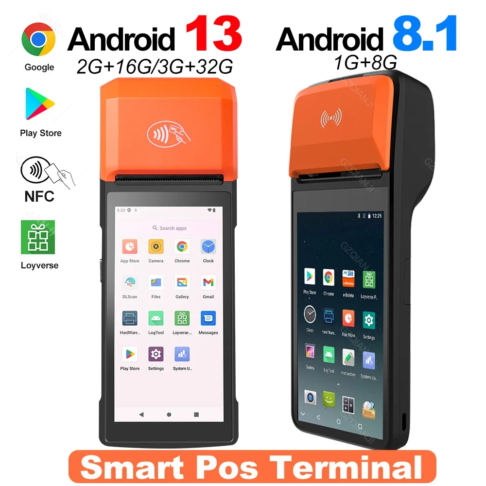 Handheld-Android-PDA-Mini-PC-Pos-Terminal-Receipt-Bill-Thermal-Printer ...