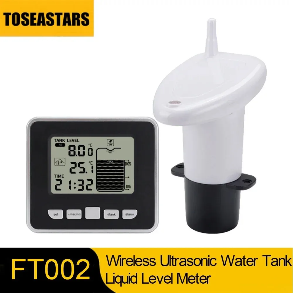 Wireless-Ultrasonic-Water-Tank-Liquid-Level-Meter-With-Temperature ...