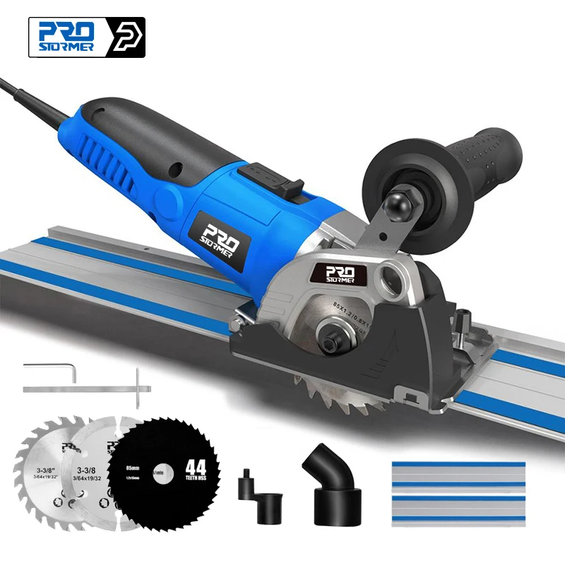 120V/230V Mini Circular Saw 500W Plunge Cut Track Cutting Wood Metal ...