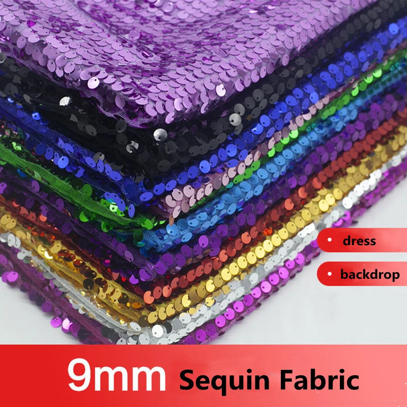 Handmade Sequin Fabric - Diy Handmade High Quality 9mm Sequin Lace ...