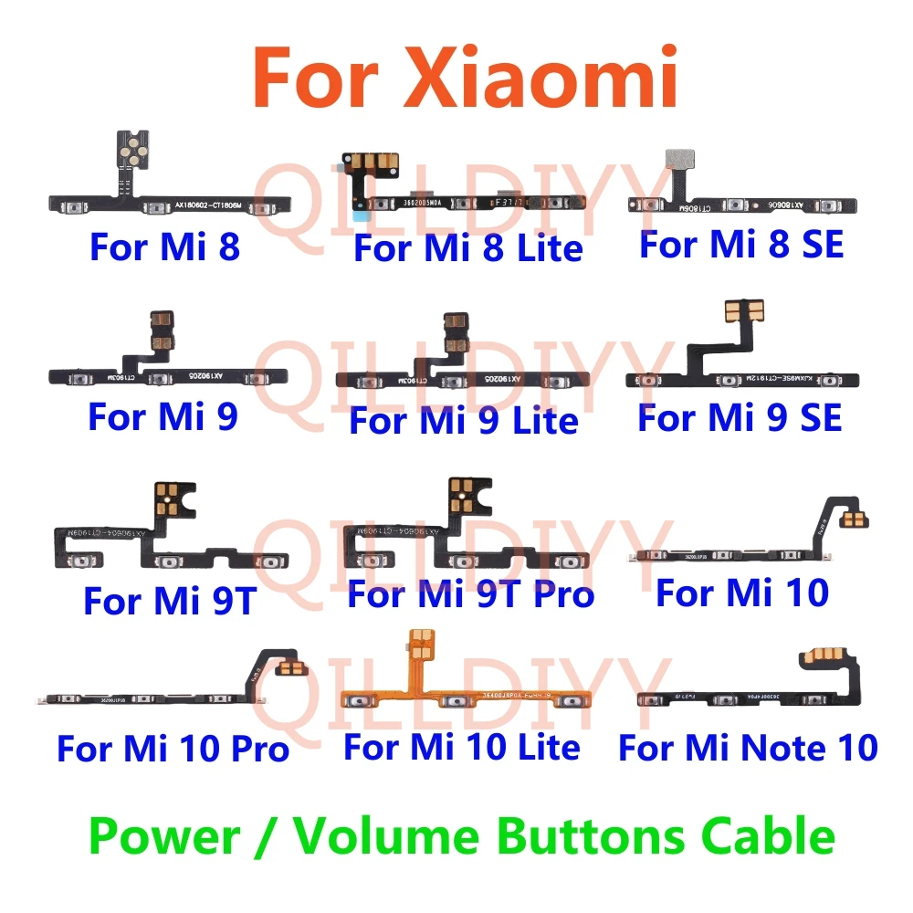 Novo power on fora do volume botão lateral chave cabo flexível para ...
