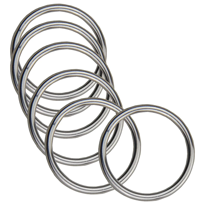 10 Pieces 3x30mm Forged AISI 316 Stainless Steel Welded Round Ring Boat ...