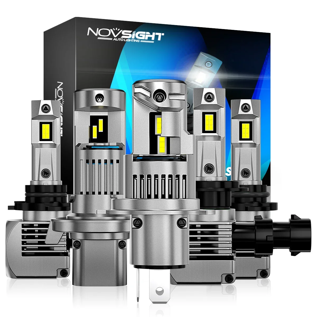 NOVSIGHT H7 Super Bright Lamps H4 LED H11 H8 H9 9005 HB3 9006 HB4 H1 ...