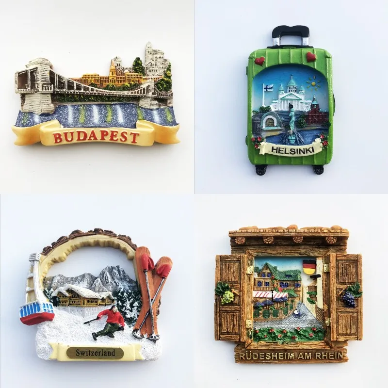 Various Countries Fridge Magnets Travelling Souvenirs Fridge Sitckers ...