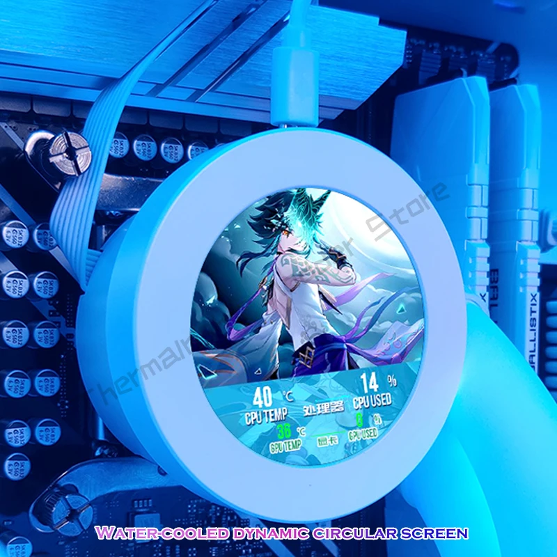 CPU จอแสดงผลแบบไดนามิก Aida64ชุดรูปแบบอนิเมะแบบไดนามิกสำหรับ hiasan ...