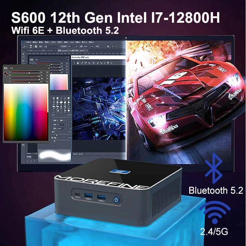 Novo 12th Gen Gaming Mini Pc S600 Intel I9 12900h I7 1280p 14 Núcleo 20 Rosca 2 * Ddr4 3200mhz 2 ...