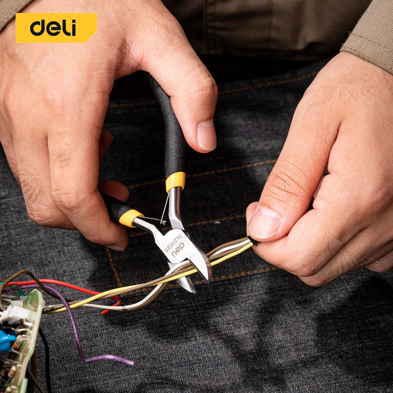 Deli 5 Inches Universal Wire Cutter Mini Diagonal Pliers Multifunctional Hardware Hand Tools ...