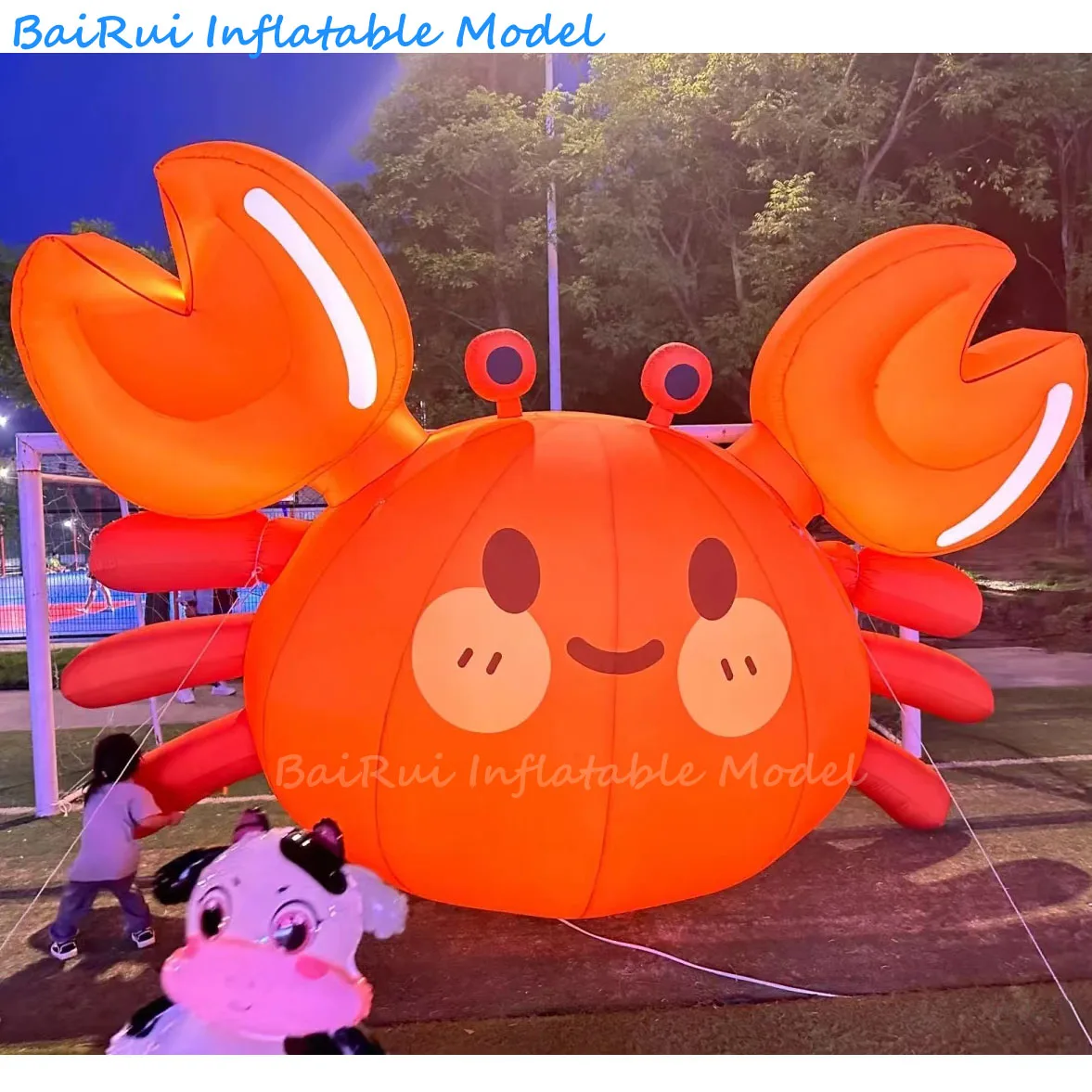 4M-Inflatable-Illuminous-Cartoon-Crab-with-White-LED-Light-Air-Blow ...