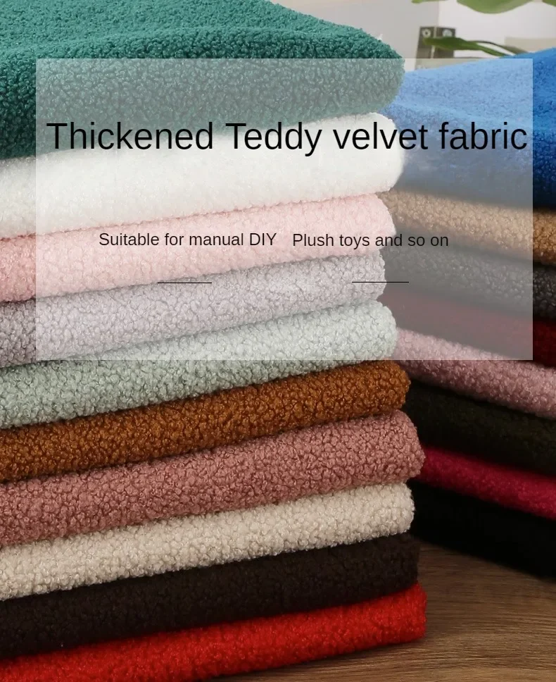 Fashion-Imitation-Teddy-Plush-Fabric-By-The-Meter-for-Clothes-Coats ...