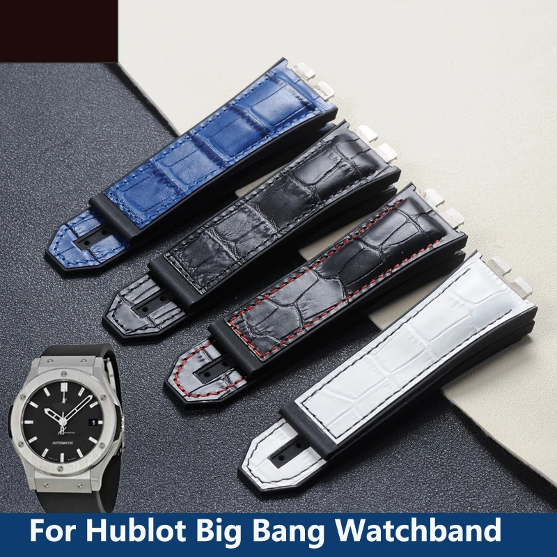 Rubber Strap Hublot Big Bang | Hublot Big Leather Watch Strap ...