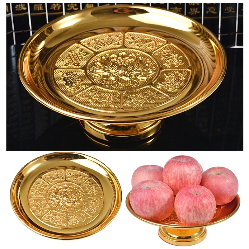 Fruitplate Offering Alloy fruit plate offering Buddha Lotus fruit plate ...