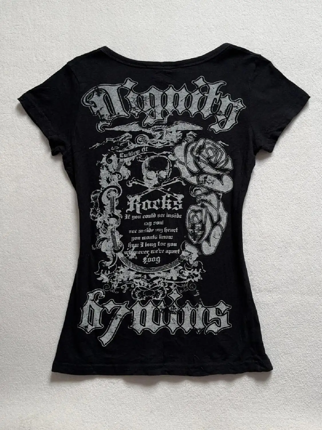 Skulls-T-Shirts-Punk-Vintage-Women-Clothes-90s-Gothic-Sexy-American ...