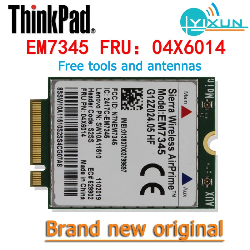 EM7345 Lenovo 4G module FRU PN 04X6014 ThinkPad X250/X240/X1/8/10 ...
