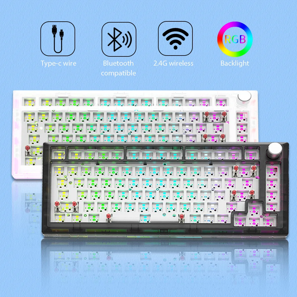 Mechanical-Keyboard-Kit-75-Custom-Keyboard-with-RGB-volume-adjustment ...