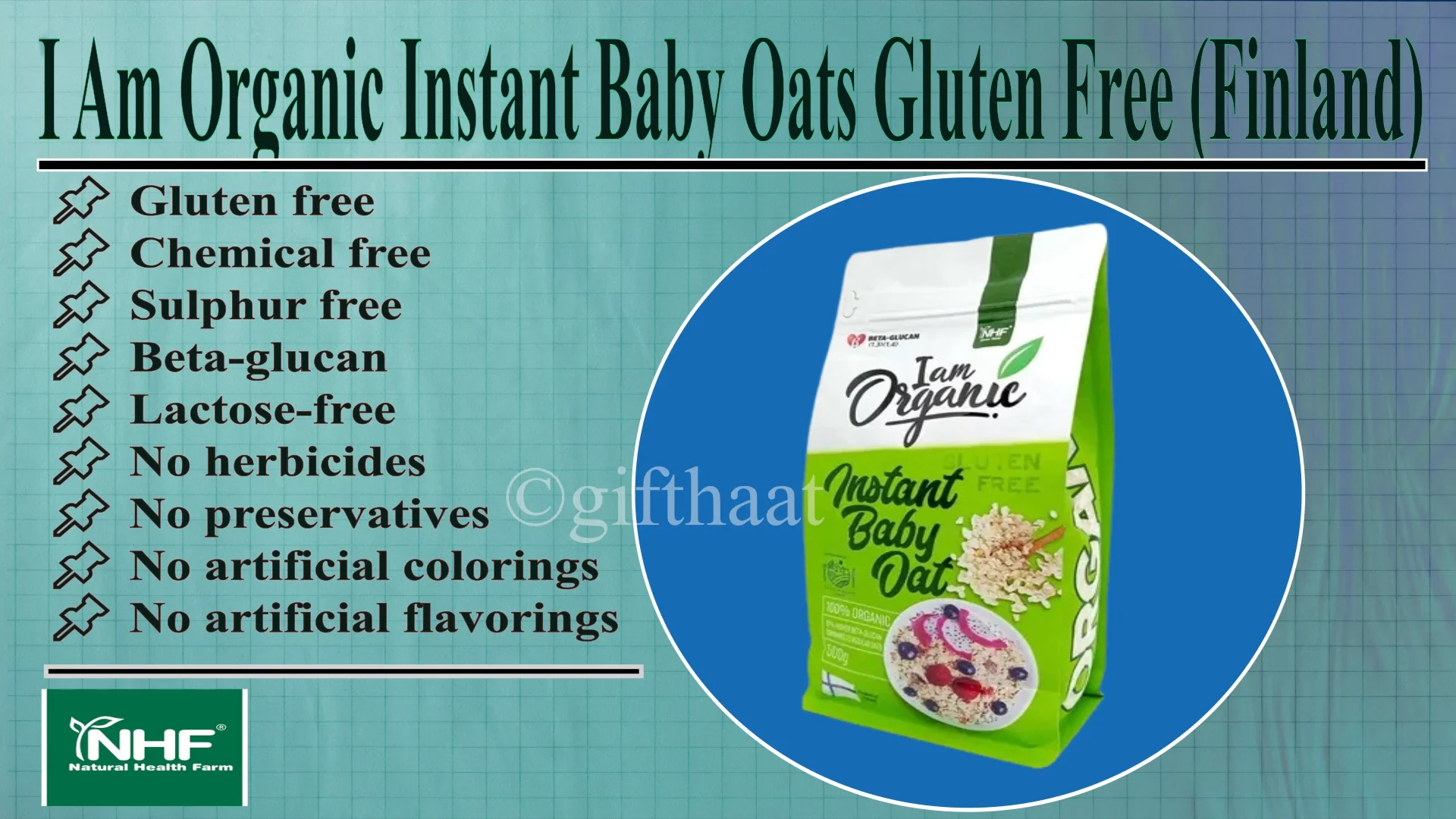 I Am Organic Instant Baby Oats 500g Gluten Free (Finland) | Daraz.com.bd