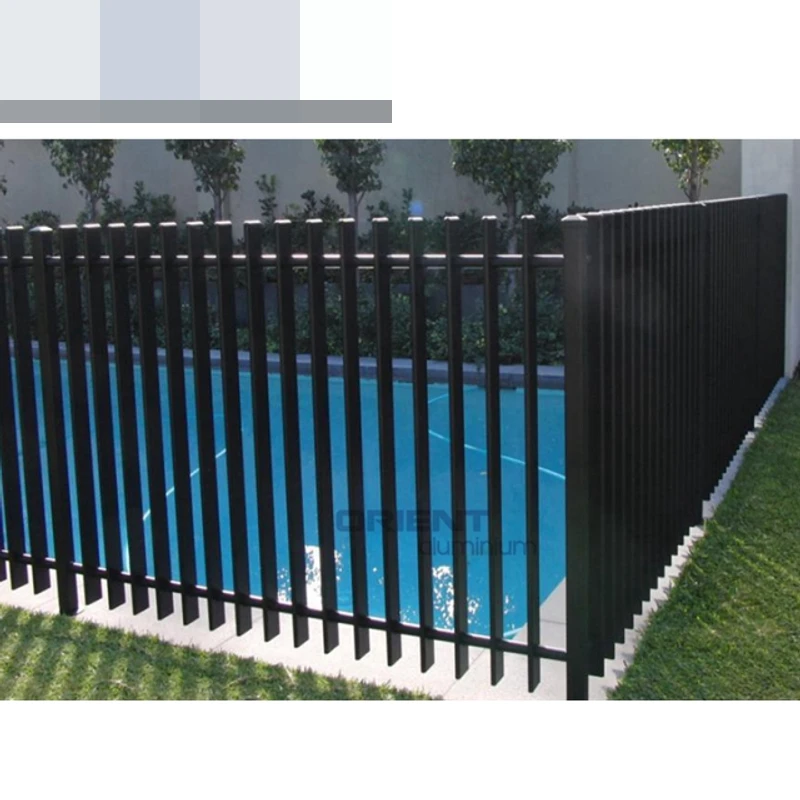 Garden fence powder coating pool fence horizontal vertical blade heavy ...