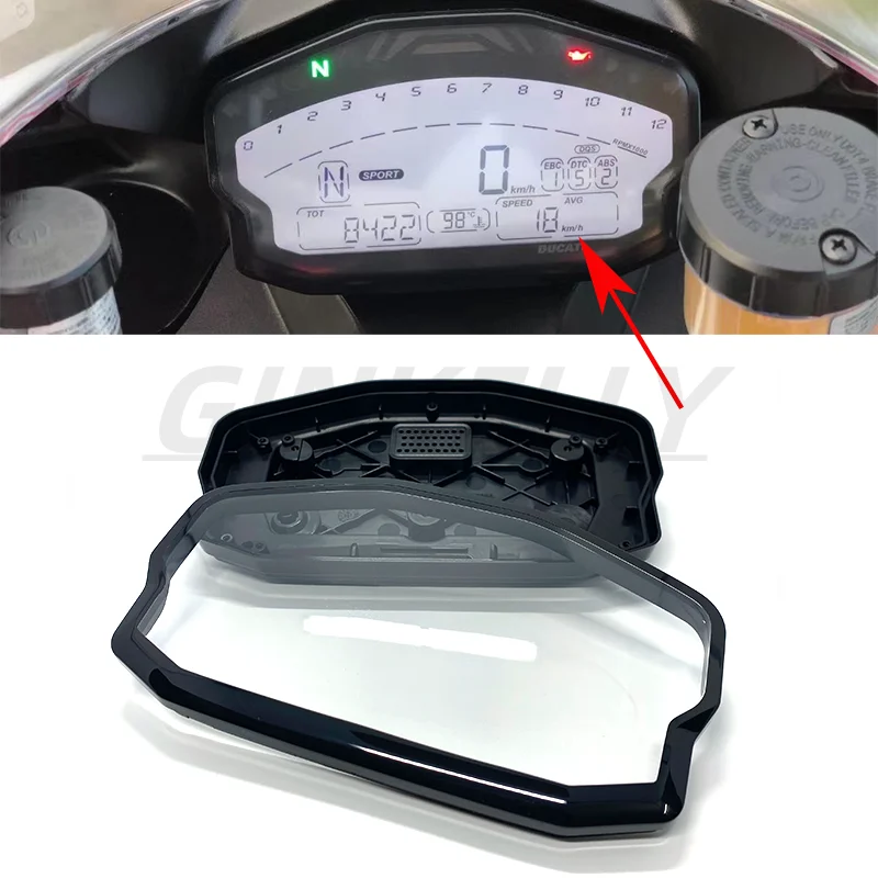 Motorcycle Dashboard Cover Black Instrument Speedometer Case for Ducati 848 1198 Panigale 959 ...