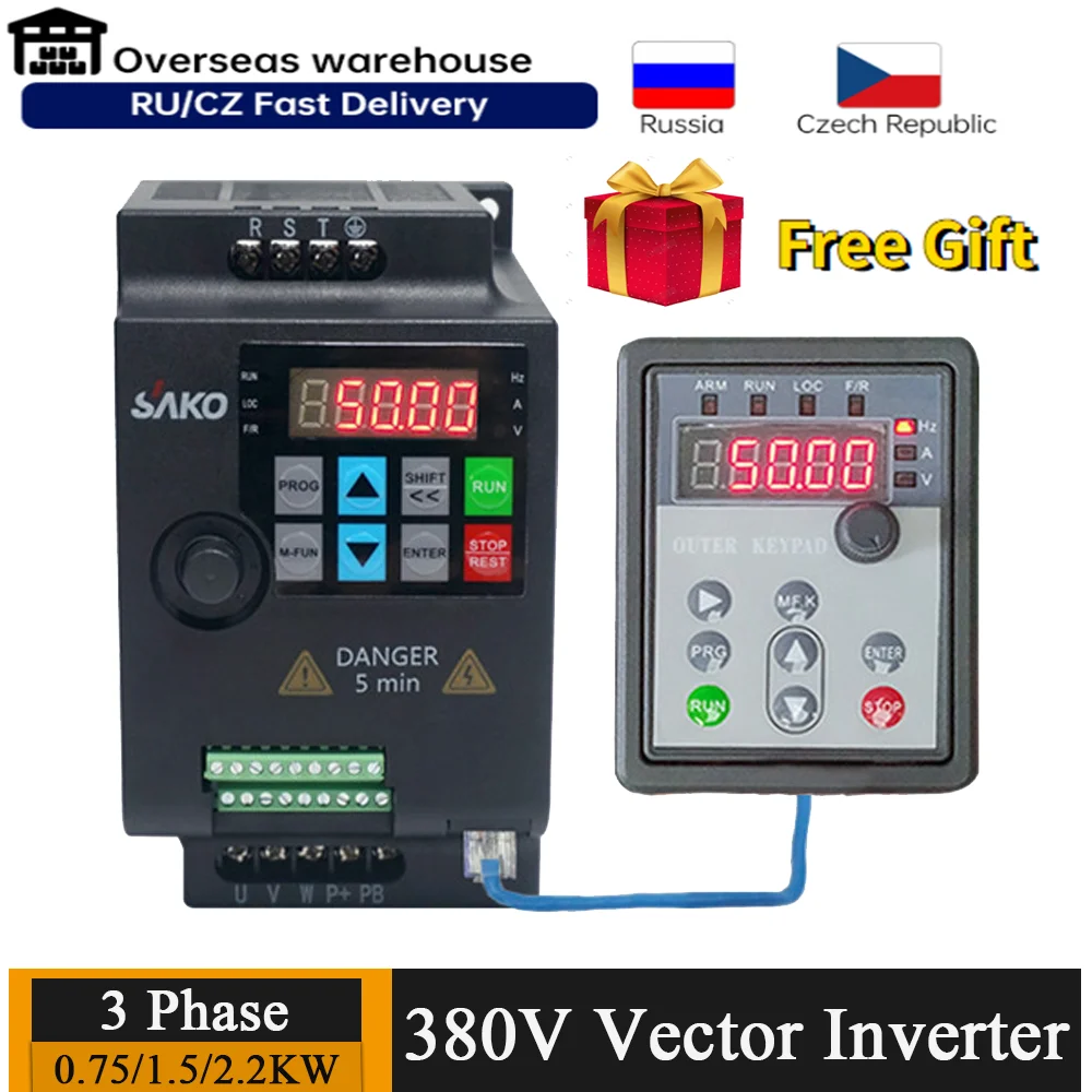 3 Phase 380V Vector Inverter VFD Variable Frequency Converter for ...