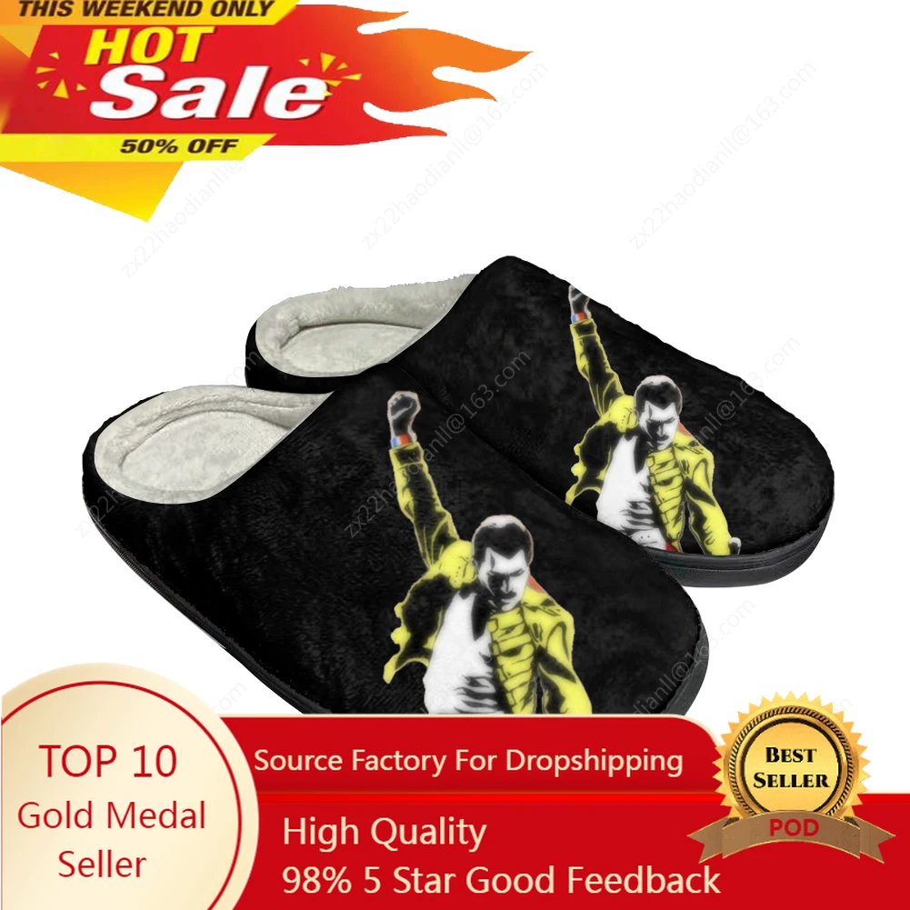 Freddie-Mercury-Cotton-Custom-Indoor-Flat-Slippers-Mens-Womens-Sandals ...