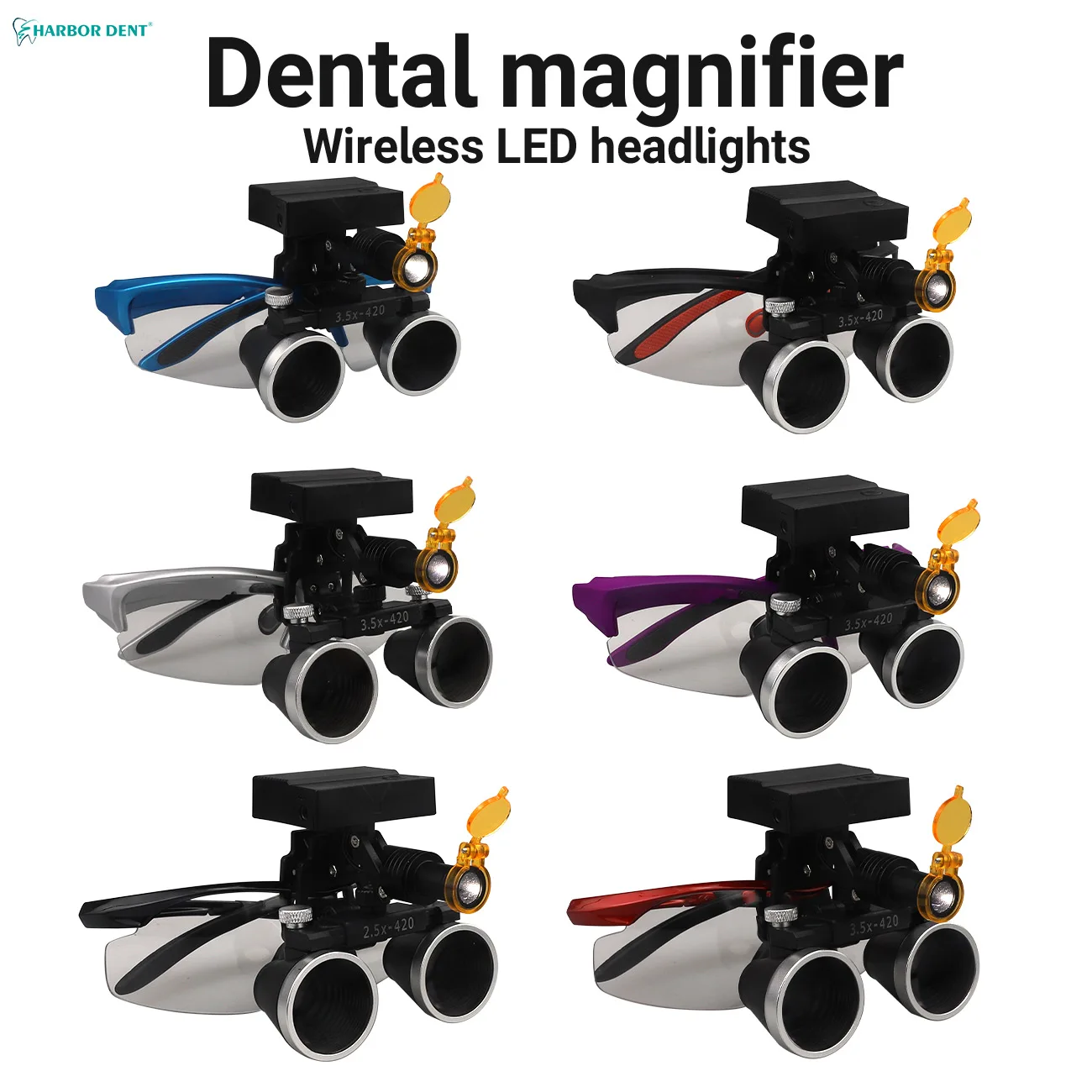 2-5X3-5X-Dental-Magnifying-Glass-Wireless-LED-Headlamp-Medical-Headlamp ...