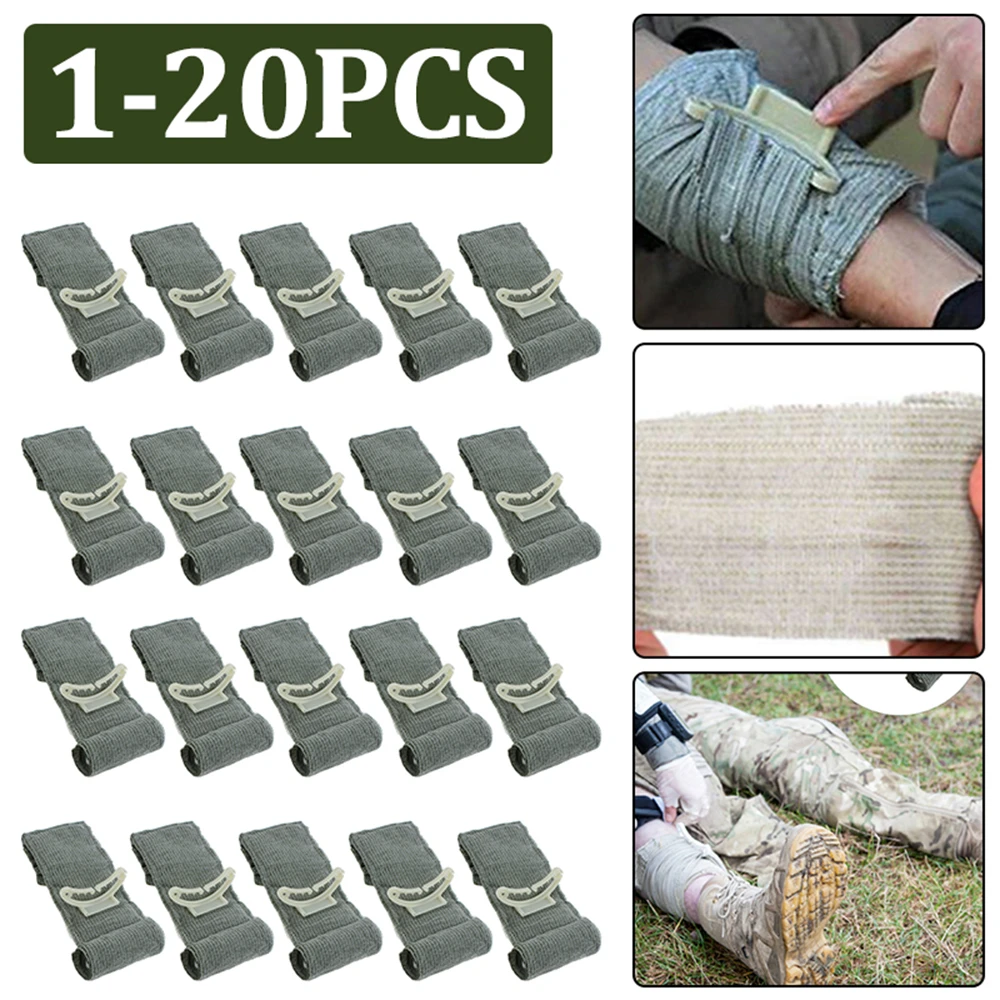 1-20pcs 4/6inch Israel Bandage Outdoor First Aid Traumatic Hemostatic ...
