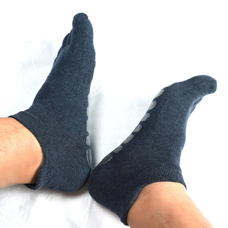 Full-Toe-Yoga-Socks-Men-Silicone-Non-slip-Grip-Pilates-Five-Toe-Low ...