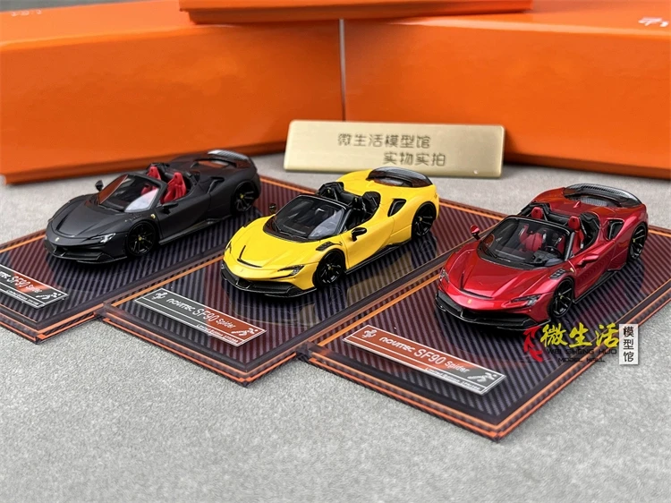 Stocks-U2-1-64-Resin-Scale-Model-Car-Novitec-SF90-Metallic-Red-Yellow ...