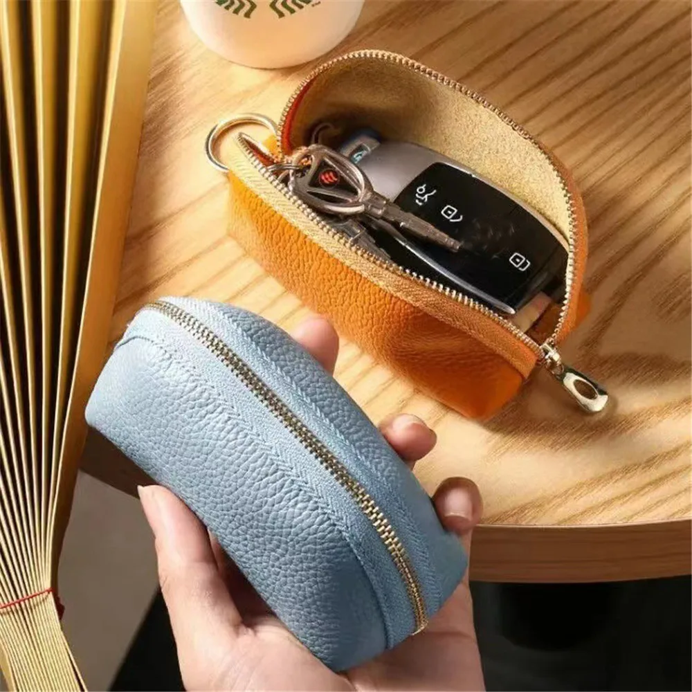 Real-Leather-Key-Holder-Men-Women-Car-Key-Wallets-Housekeeper-Covers ...