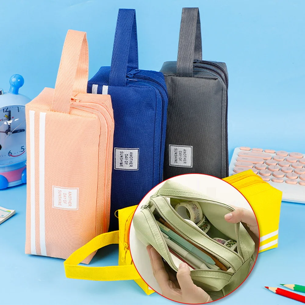 Large-Capacity-Pencil-Case-3-Compartment-Pouch-Pen-Bag-for-School-Teen ...