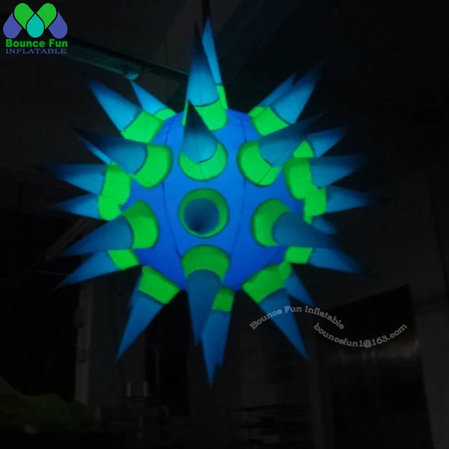 1.5mD Led Lighting 16colors Changing Inflatable Star Balloons For ...