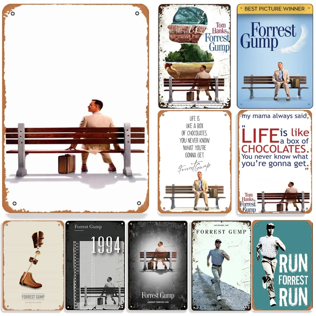 Metal-Tin-Sign-Poster-American-Movie-Forrest-Gump-Metal-Plaque-Poster ...