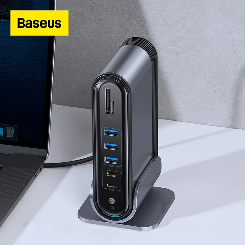 Baseus USB C HUB Type C to Multi HDMI compatible USB 3.0 with Power ...