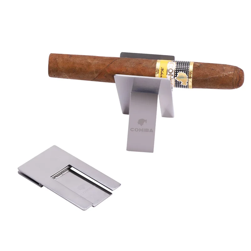 2PCS Stainless Steel Cohiba Cigar Holder Foldable Stand Cigarette Rack ...