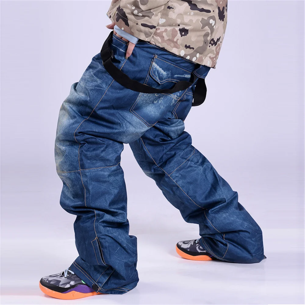 30-Degree-Mens-Denim-Ski-Pants-Ski-Jeans-Snowboard-Costumes-Waterproof ...