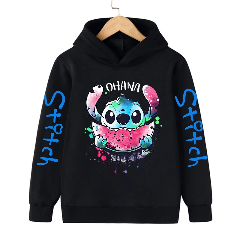 Ropa divertida Navidad Disney Stitch Sudadera con capucha niños dibujos ...