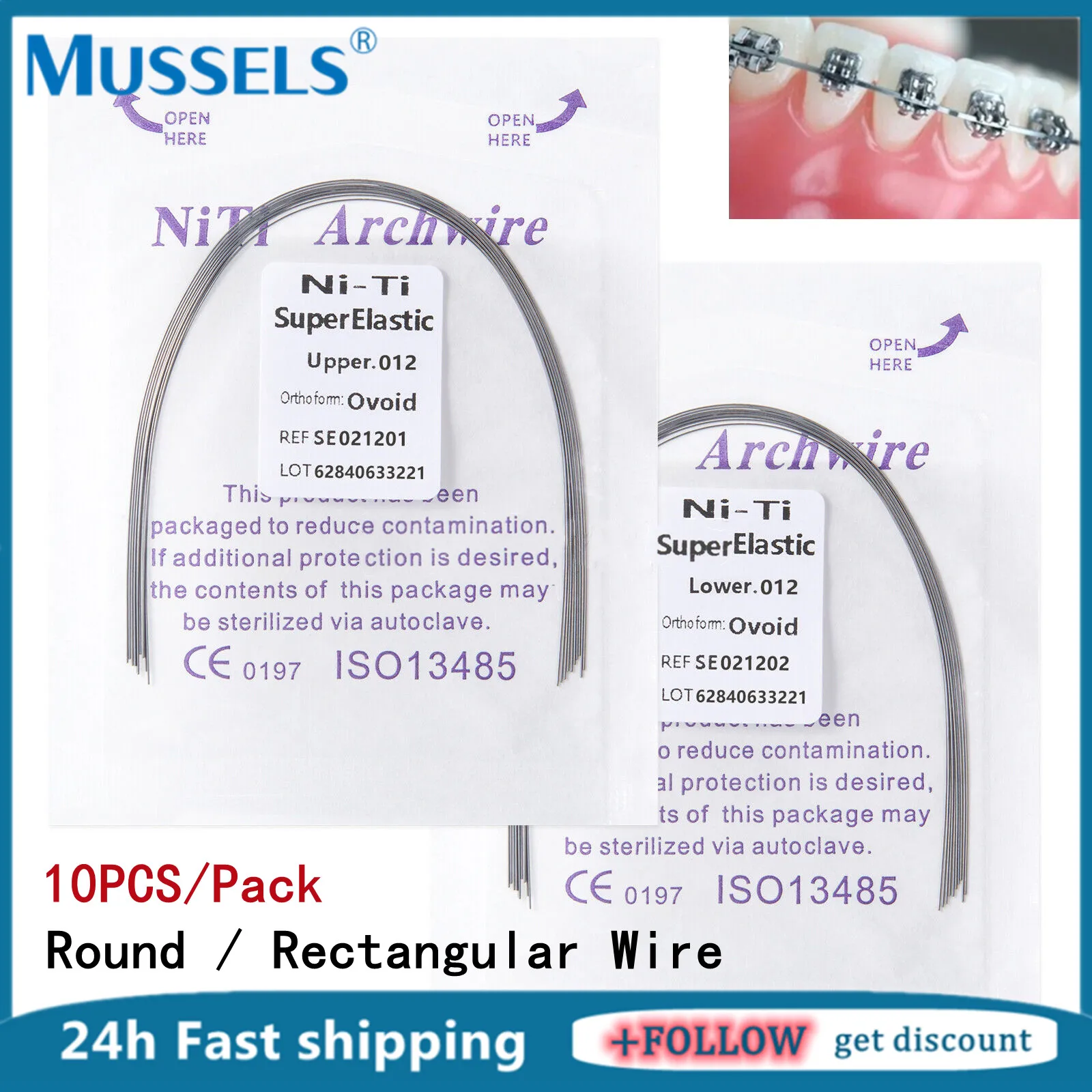 Alambres-de-arco-de-Niti-Dental-para-ortodoncia-Material-ovoide-superel ...