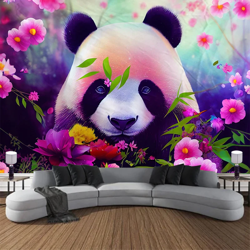 Animal-Lovely-Panda-Wall-Tapestry-Home-Decoration-Psychedelic ...