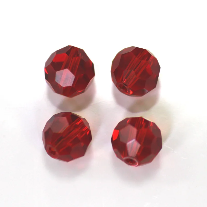 100pcs-Red-Color-6mm-Round-Facet-Crystal-Glass-Beads-Loose-Spacer-Beads ...