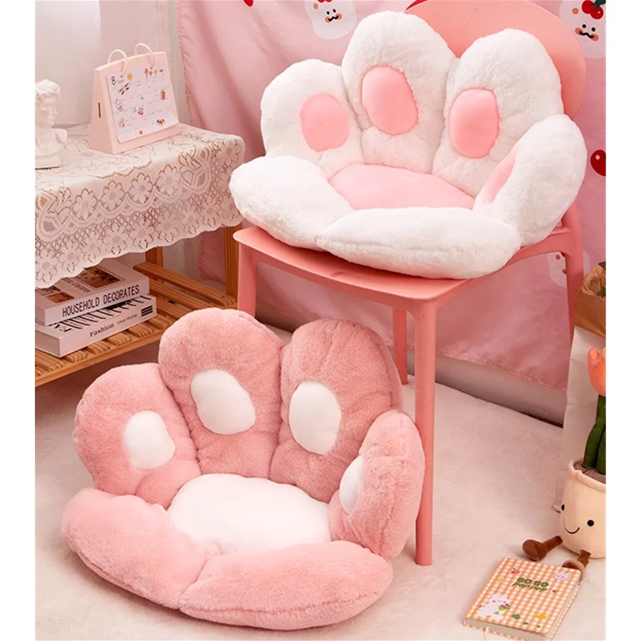 1PC 2 Sizes Soft Paw Pillow Animal Seat Cushion Stuffed Plush Sofa ...