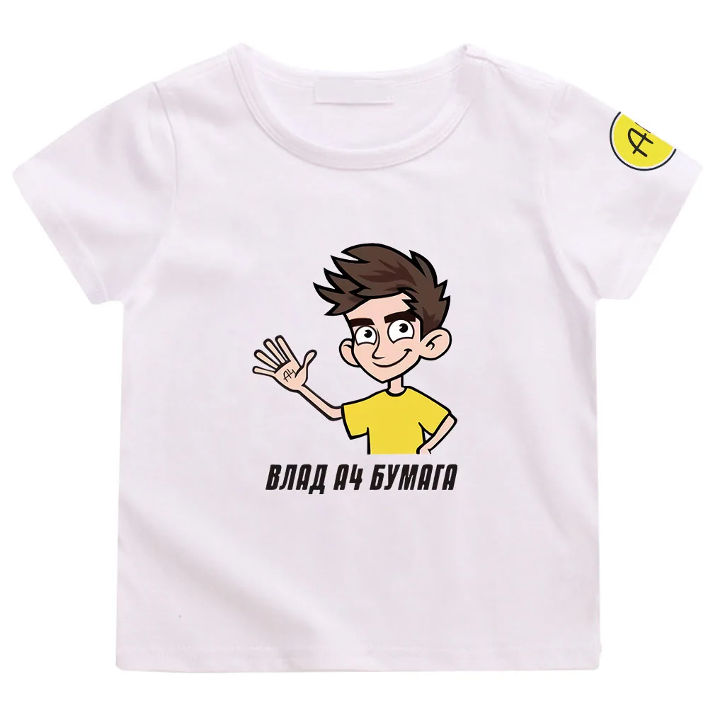 Merch Vlad A4 T-Shirts Kid's Sunmmer clothes Boy's Thicked Casual ...