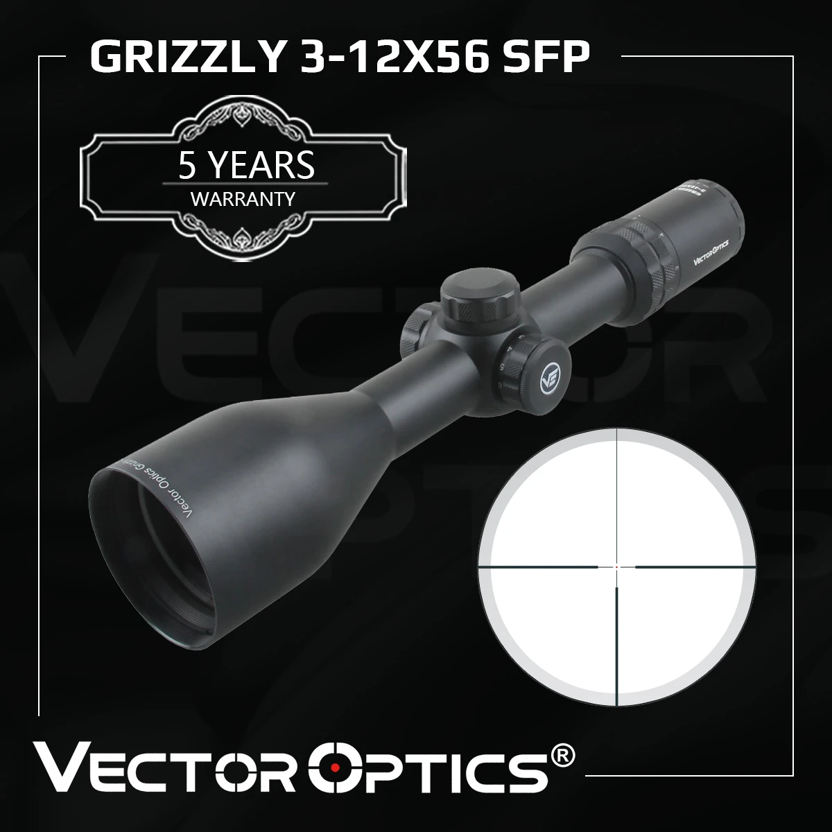 Vector Optics Grizzly 3-12x56 Riflescope Hunting 3-12x 56mm Rifle Scope ...