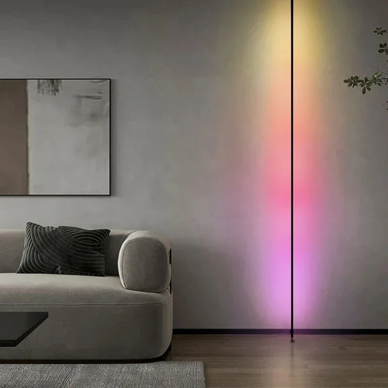 Modern-RGB-Colorful-Minimalist-Wall-Lamp-Black-White-Skyline-Linear-LED ...