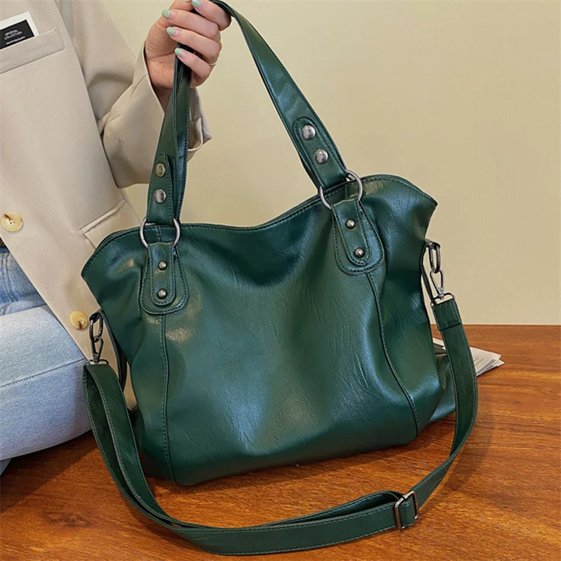 Classy Soft Leather Large Women's Bags New High Capacity Shoulder Bag ...